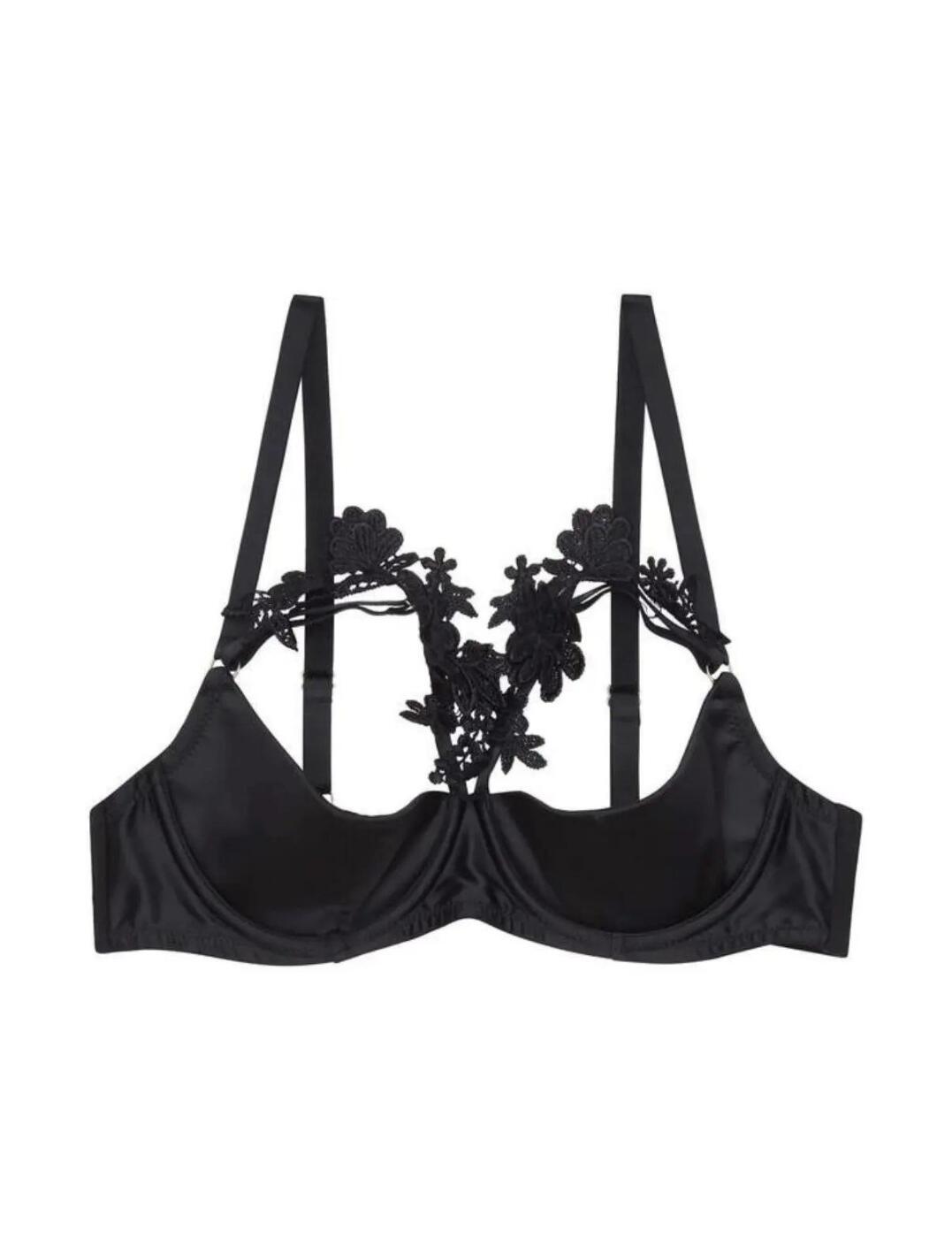 Playful Promises Virginia Guipure Quarter Cup Bra - Belle Lingerie Playful Promises Virginia Guipure Quarter Cup Bra - Belle Lingerie